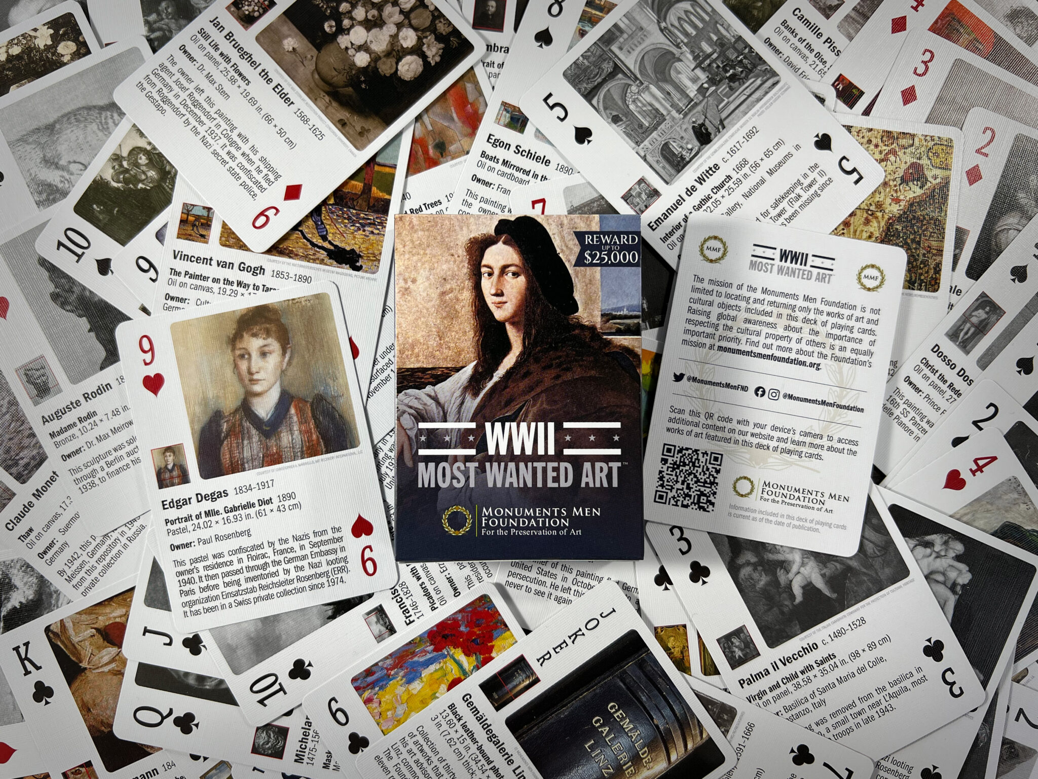 Playing cards featuring the WWII MOST WANTED ART – Collection Grünbaum
